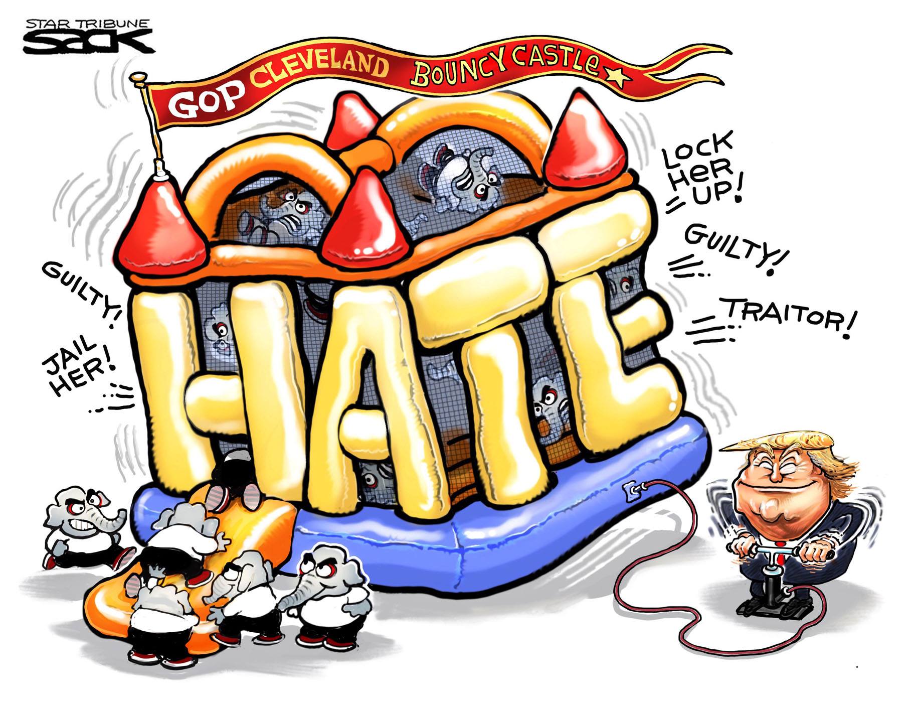 Editorial cartoon: Make America Hate Again