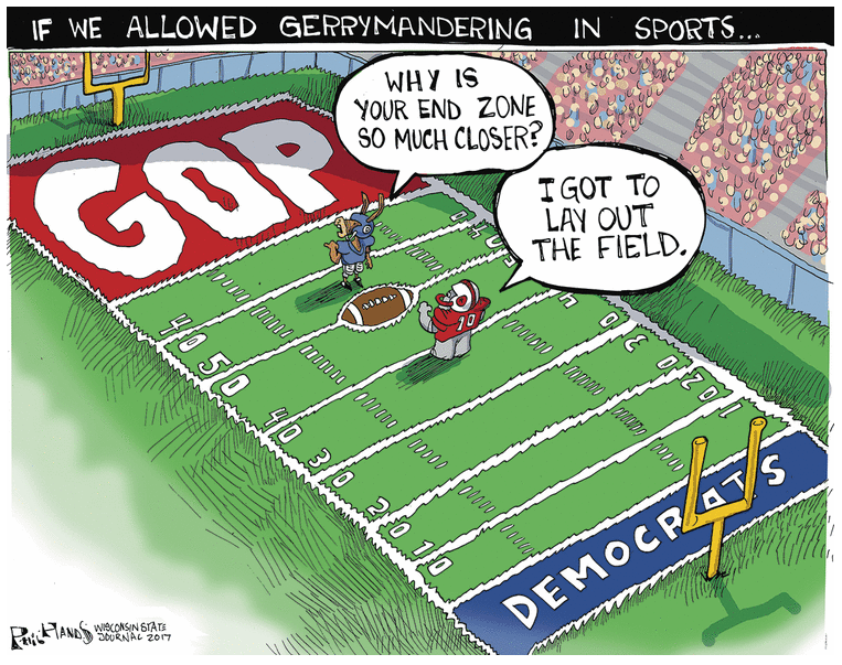 Editorial cartoon: Gerrymandered sports